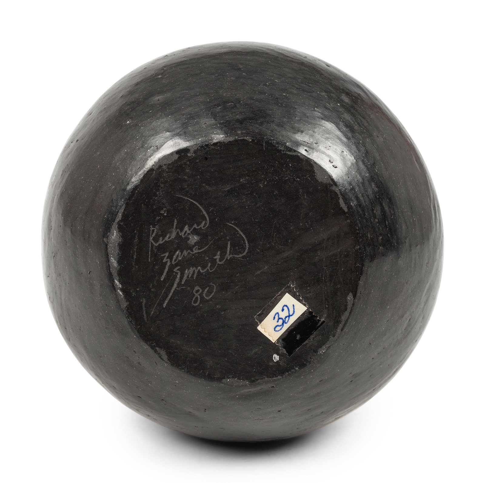 Richard Zane Smith | Black and Sienna Pottery Bowl (1980) | MutualArt