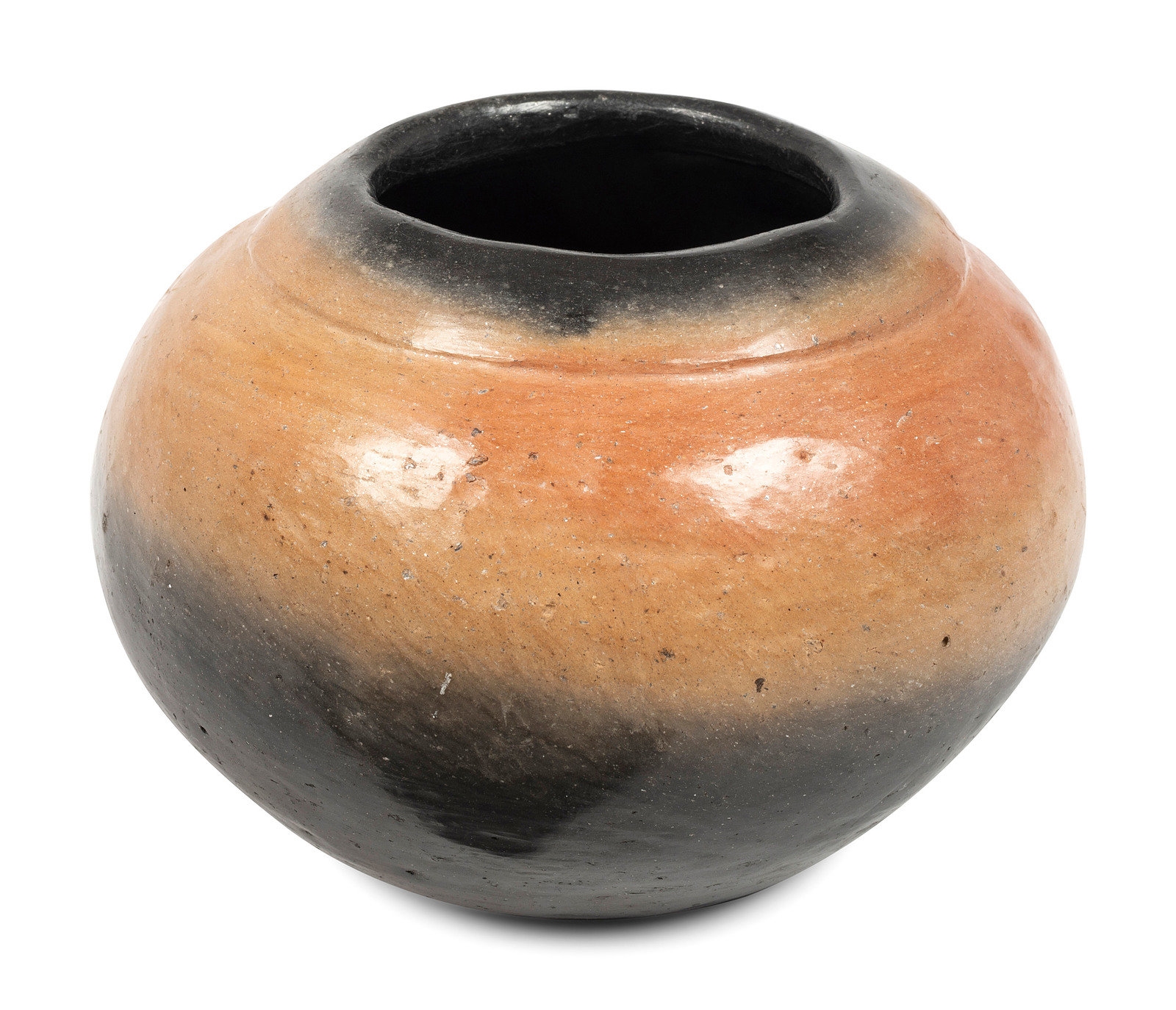Richard Zane Smith | Black and Sienna Pottery Bowl (1980) | MutualArt