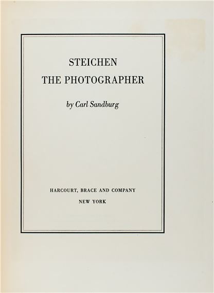 Carl Sandburg | Steichen The Photographer (1929) | MutualArt