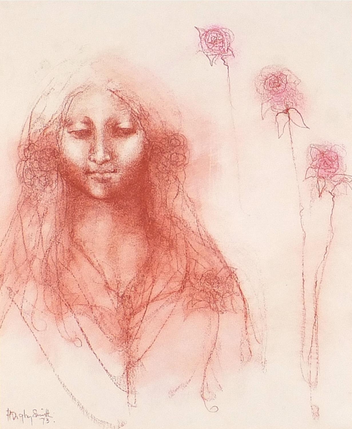 Helen Digby-smith | Head and shoulders portrait of a female and flowers ...