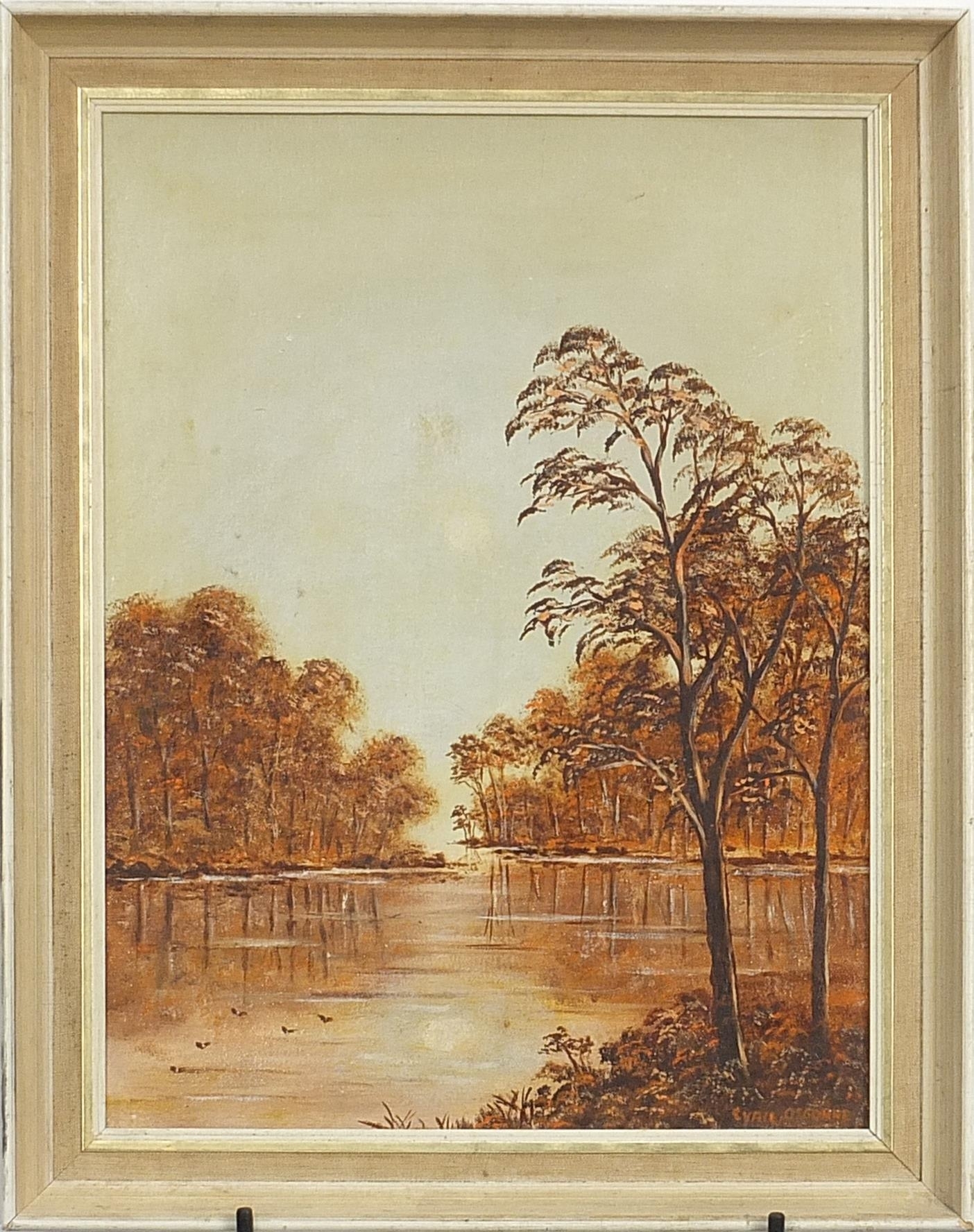 Cyril Osborne | Autumnal wooded lake | MutualArt