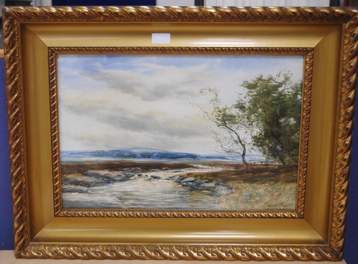 John Hamilton Glass | Scottish stream with hills to the background ...