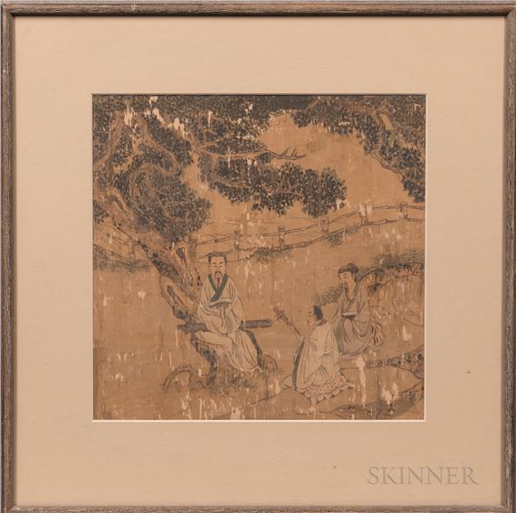 Chinese School, 19th Century | Painting Depicting Three Hermit Scholars ...