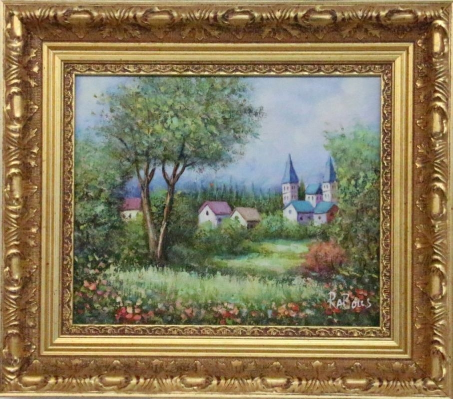 Xavier Ribas | RABOUS, XAVIER 20th century Water lily pond with bridge ...