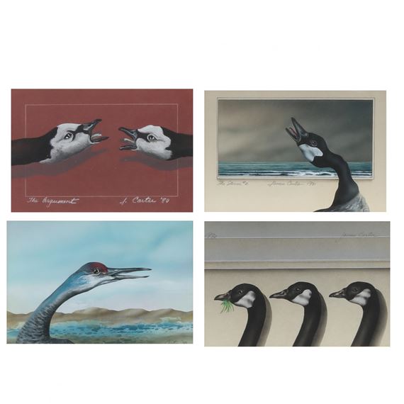 James Carter | Four Original Paintings of Waterfowl | MutualArt