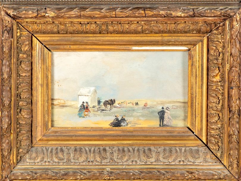 Eugène Louis Boudin | Seaside animated by elegant people (19th Century ...