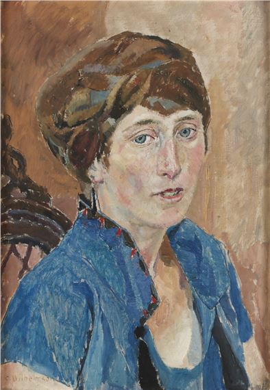 Carl Wilhelmson | Flicka i blått (1925) | MutualArt