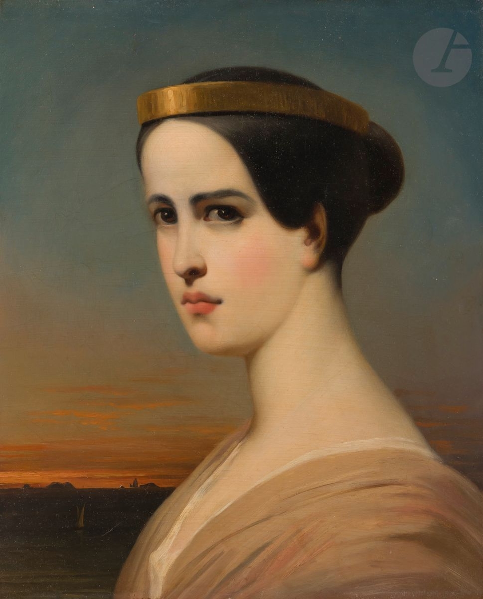 Achille Devéria | Portrait d'Elisabeth Félix (1821-1858), dite Mlle ...