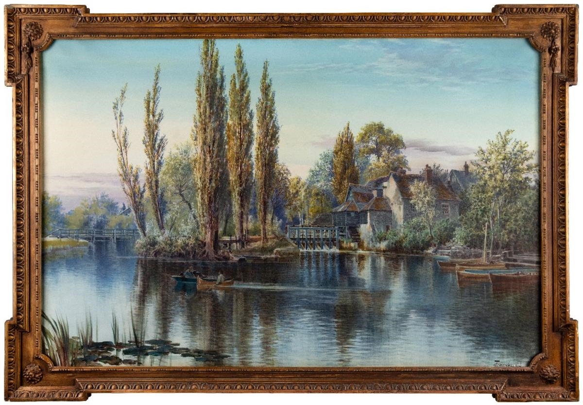 Thomas Greenhalgh | View of the Thames at Iffley Mill near Oxford ...