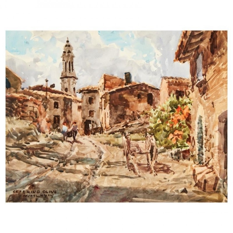 Ceferino Olivé | Calle rural (1979) | MutualArt