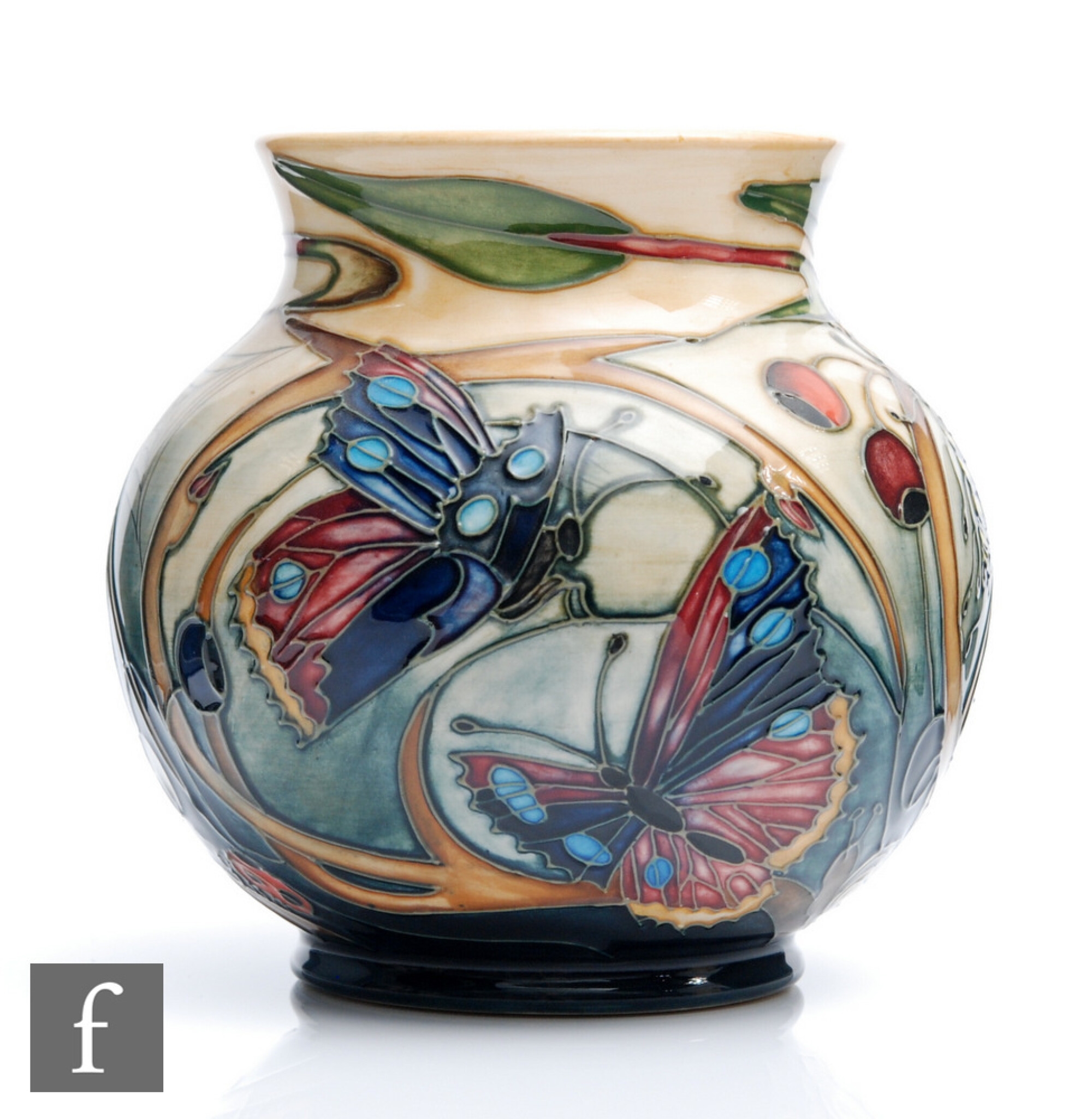 Emma Bossons | A Moorcroft Pottery vase of ovoid form decorated in the ...