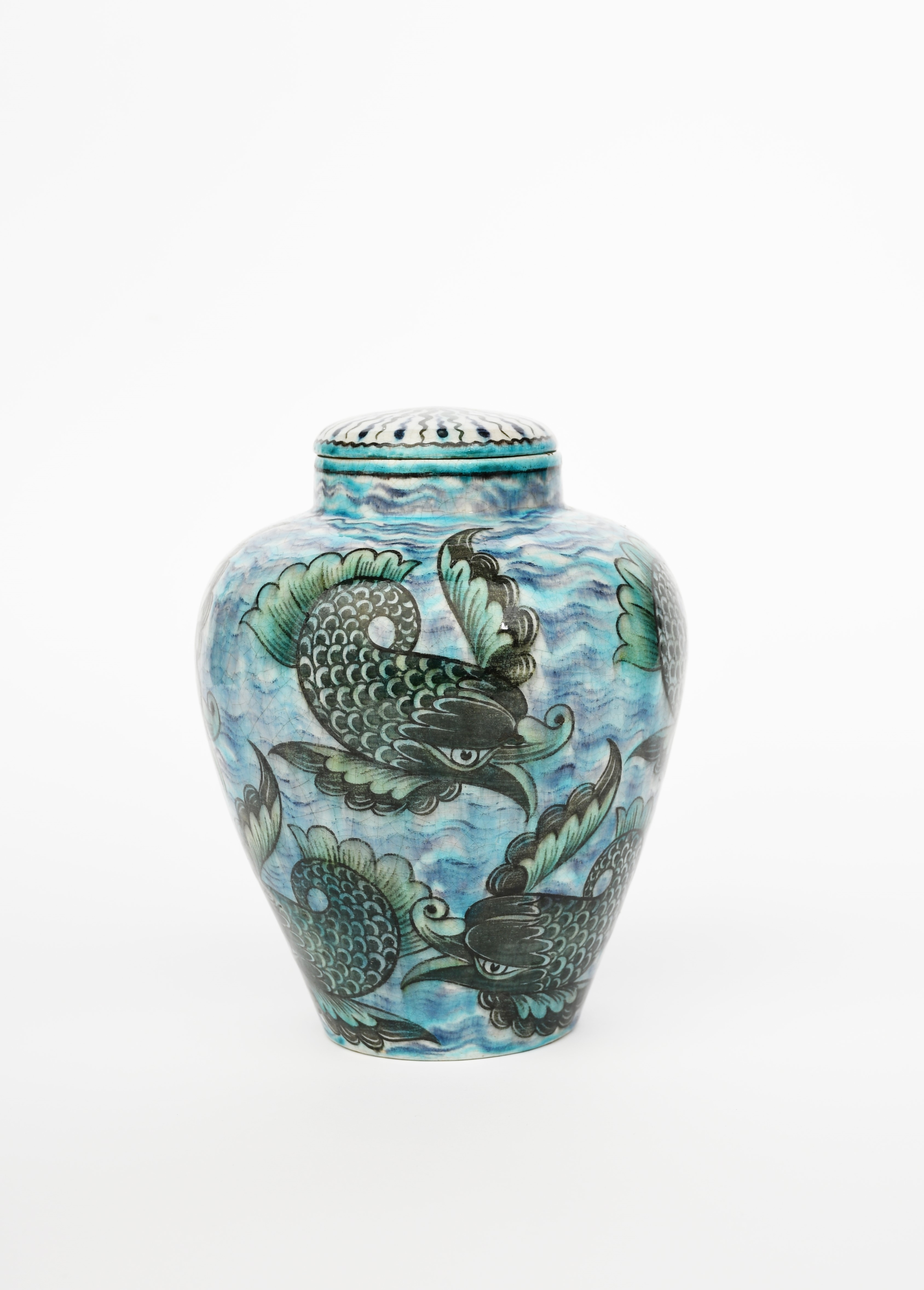 William de Morgan | A fine William De Morgan vase and cover by Halsey ...
