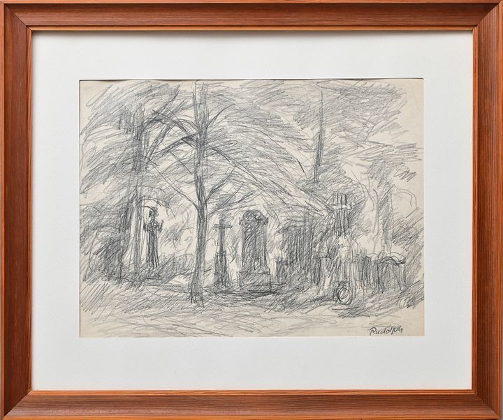 Wilhelm Rudolph | Dresden Friedhof (1970) | MutualArt