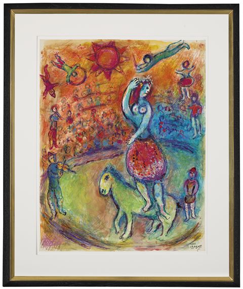 Marc Chagall | Ecuyère sur cheval vert au cirque (1979 - 1980) | MutualArt