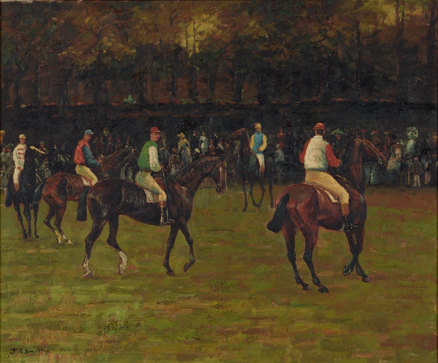 J. R. Smith | Race Horses in the Paddock | MutualArt