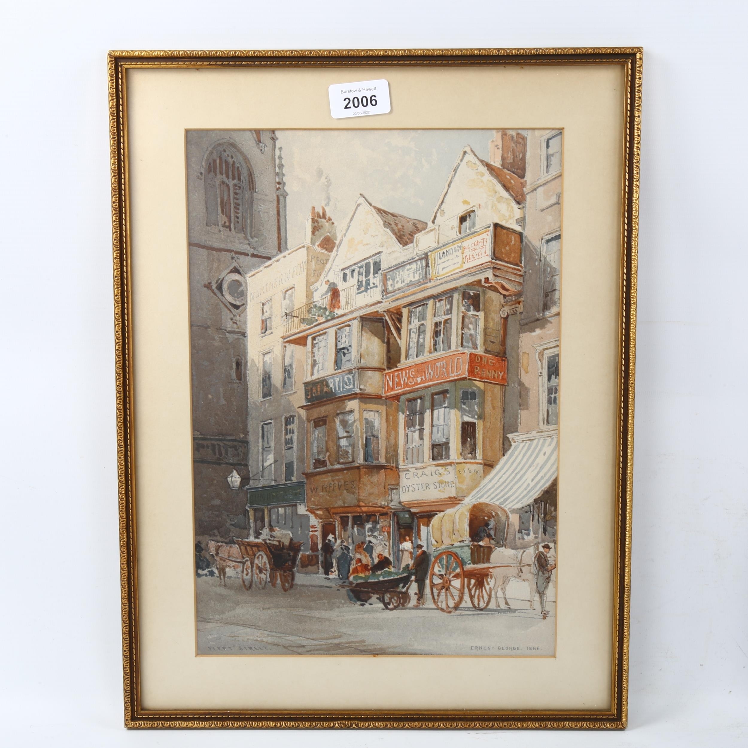 Ernest George | Fleet Street (1886) | MutualArt