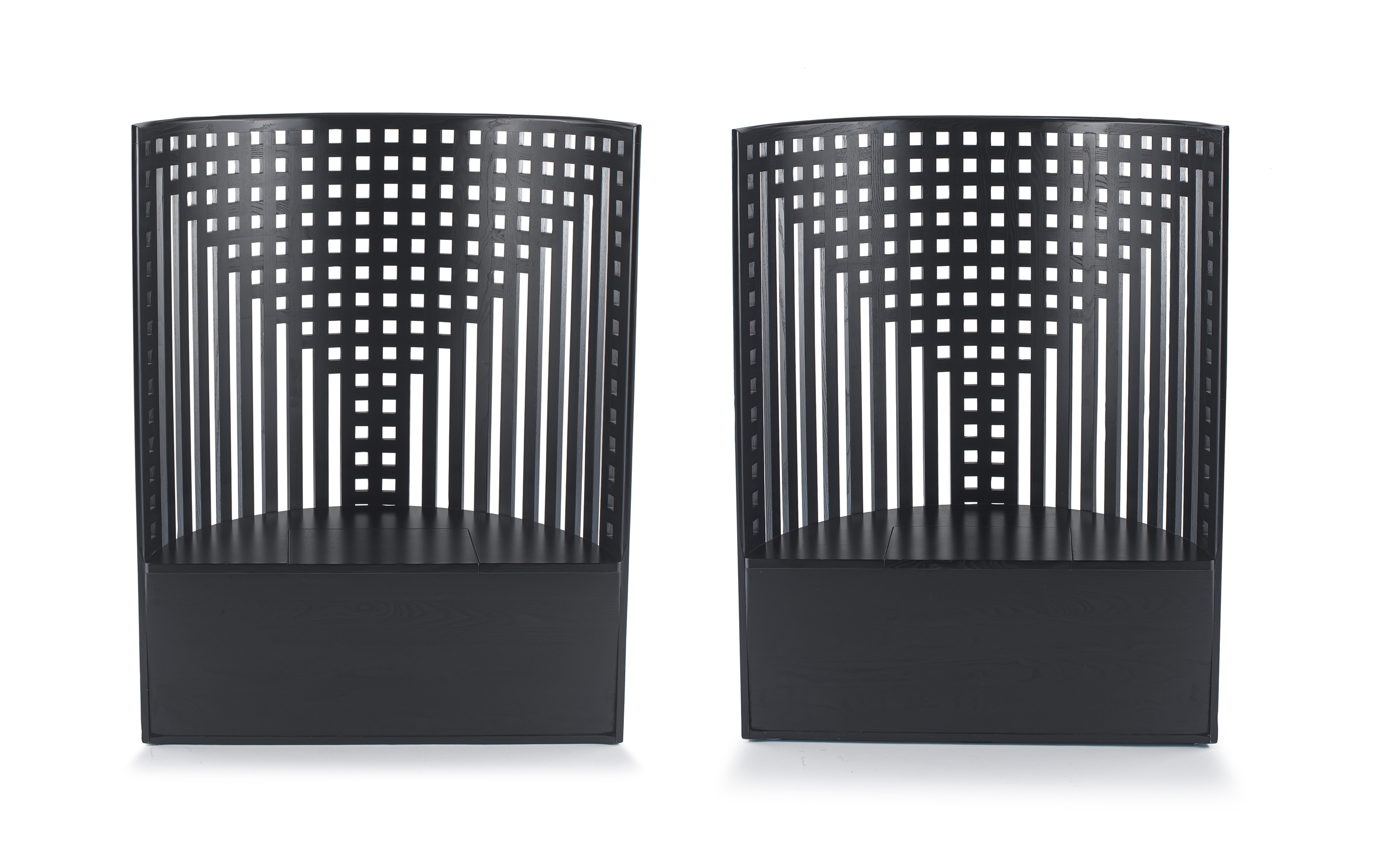 Charles Rennie Mackintosh | Two black stained willow chairs | MutualArt