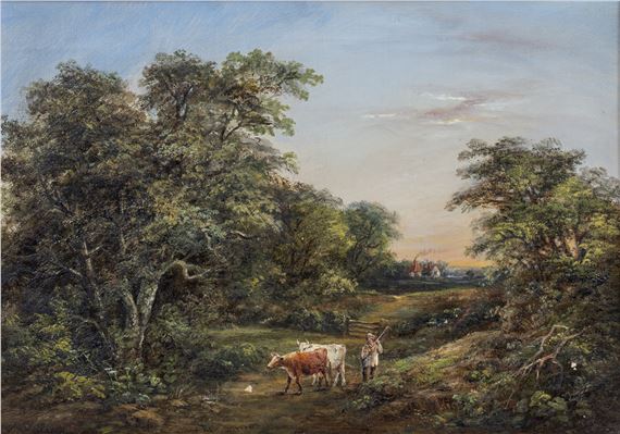 Robert Burrows | 'Untitled two girls in a landscape' 'Untitled pastoral ...
