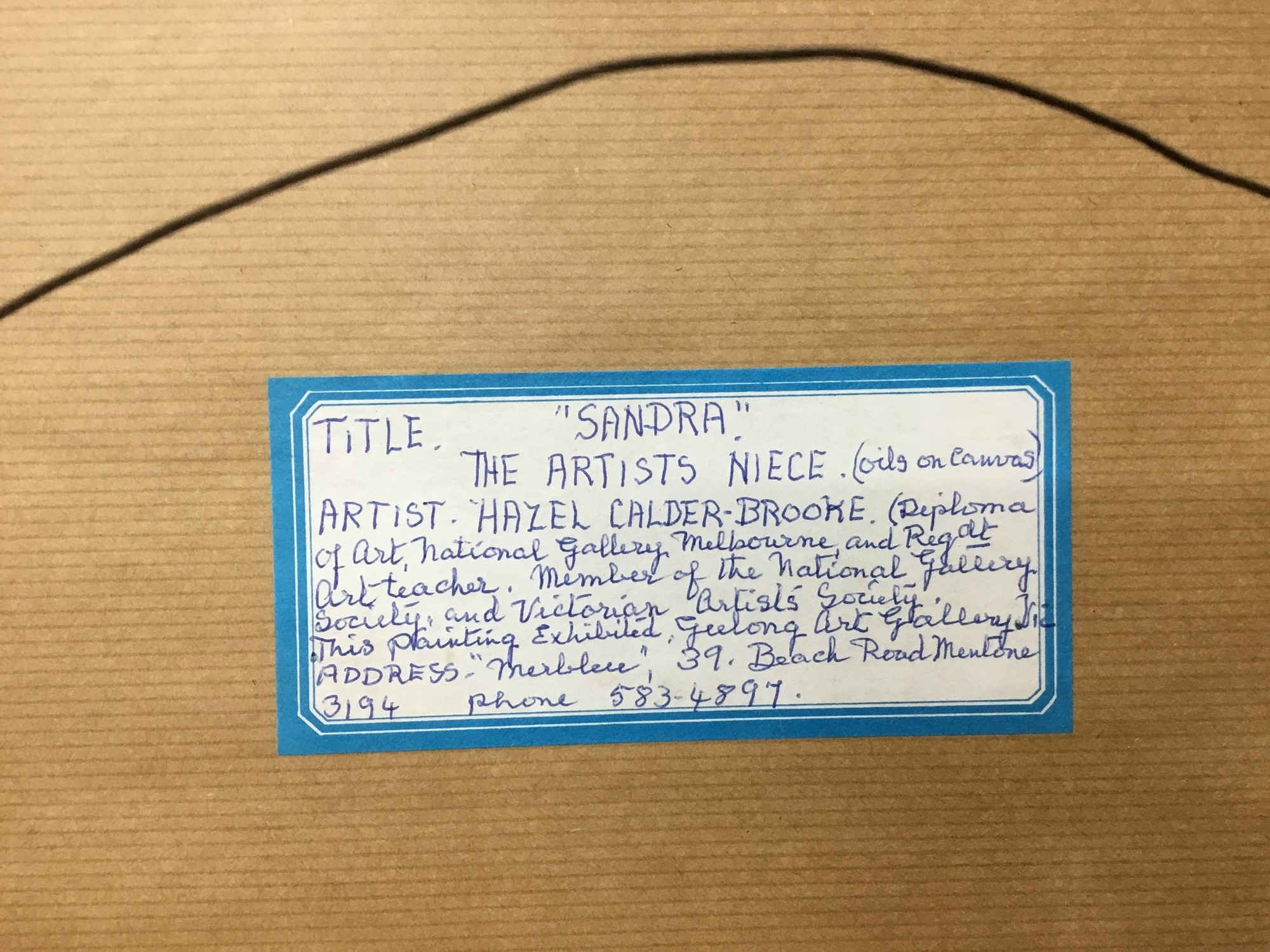 Hazel Calder-brooke | portrait of a child, 'Sandra', the artist niece ...