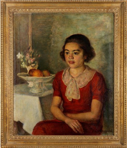 Simka Simkhovitch | Girl in red (1937) | MutualArt