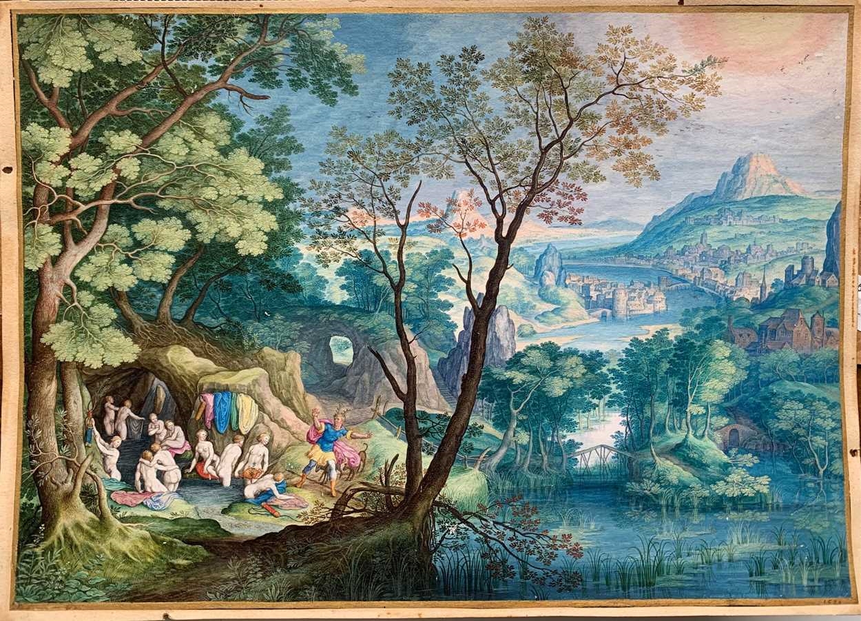 Friedrich Brentel I Actaeon Being Transformed Into A Stag By Diana At