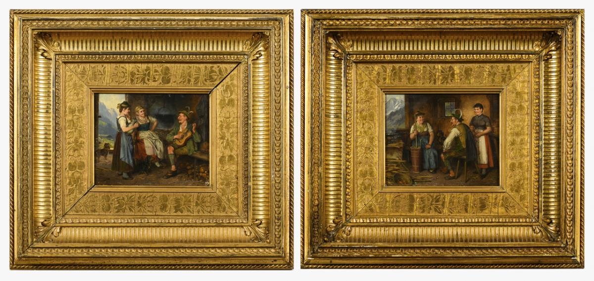 Johann Adalbert Heine | Two genre scenes | MutualArt