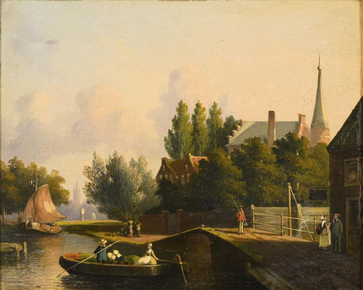 Joseph Bles | Dutch small town with canal | MutualArt