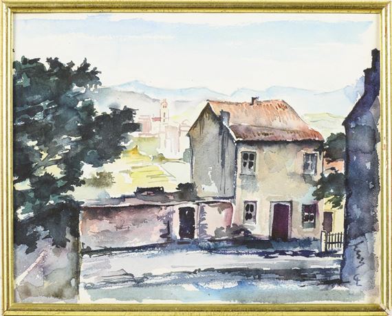 Carl Lohse | House before wide landscape | MutualArt