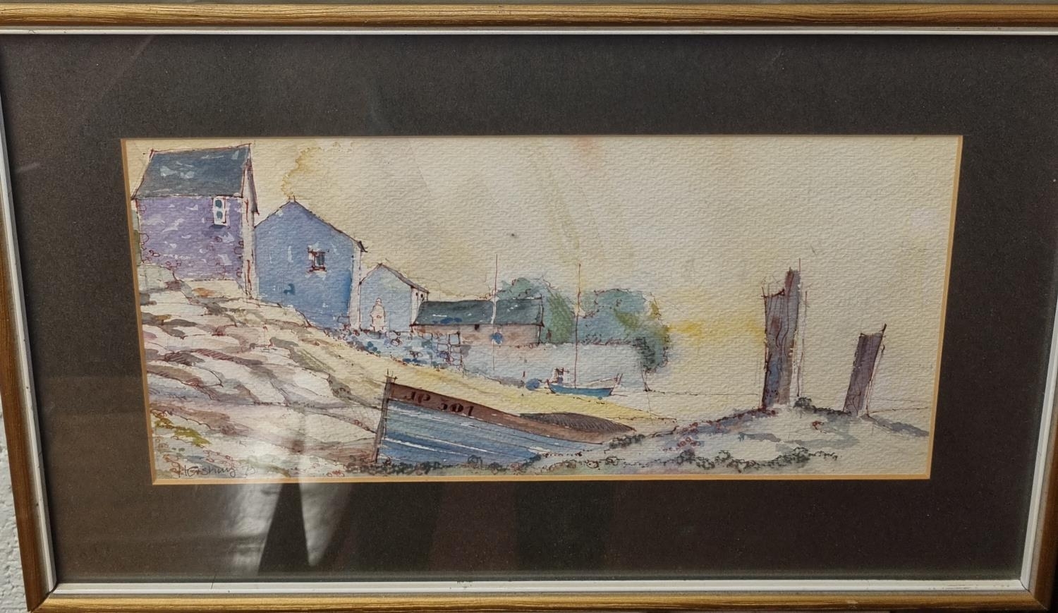 Hugh Cushing | a moored boat | MutualArt