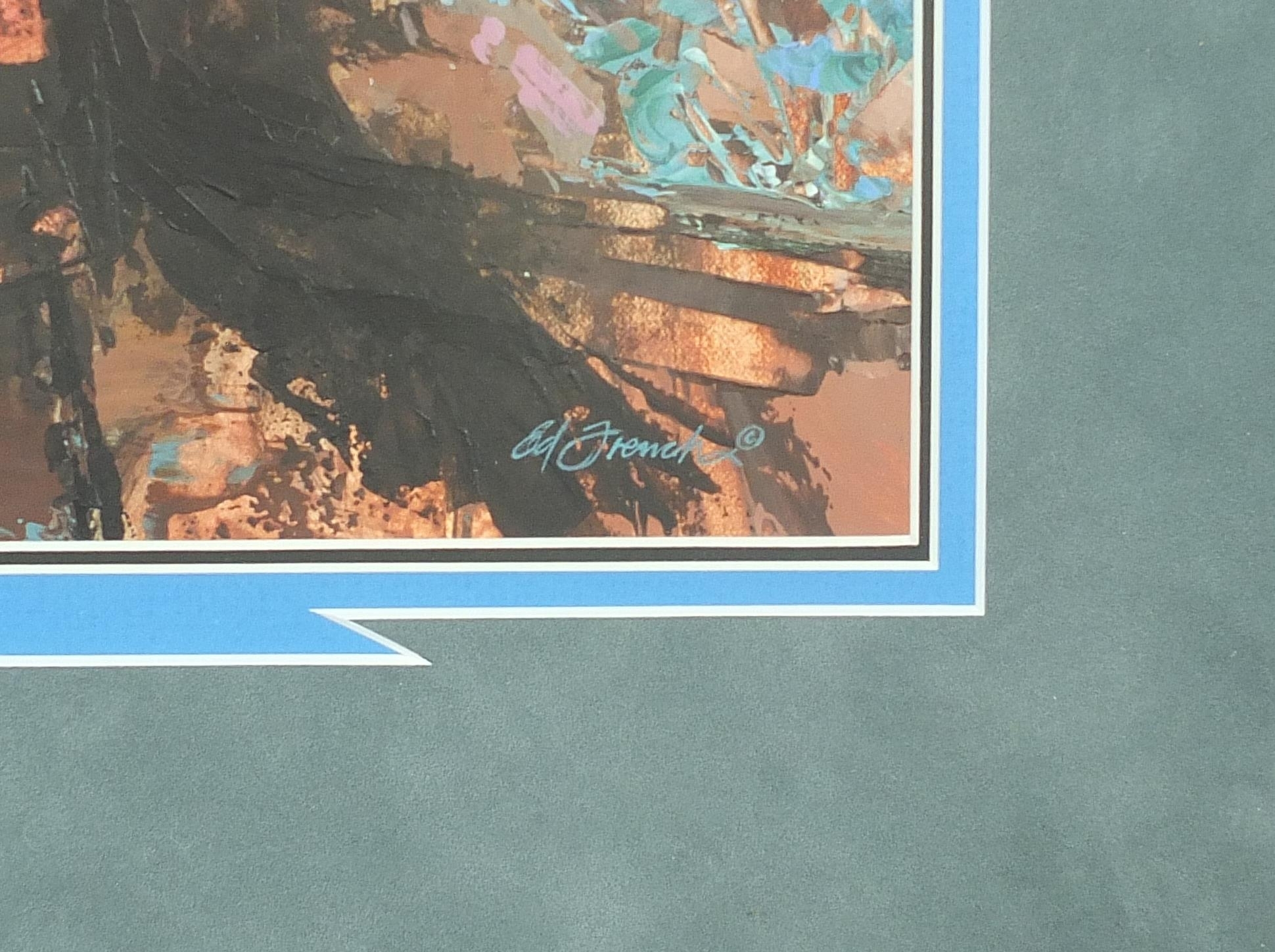Ed French | Bluebird in flight | MutualArt