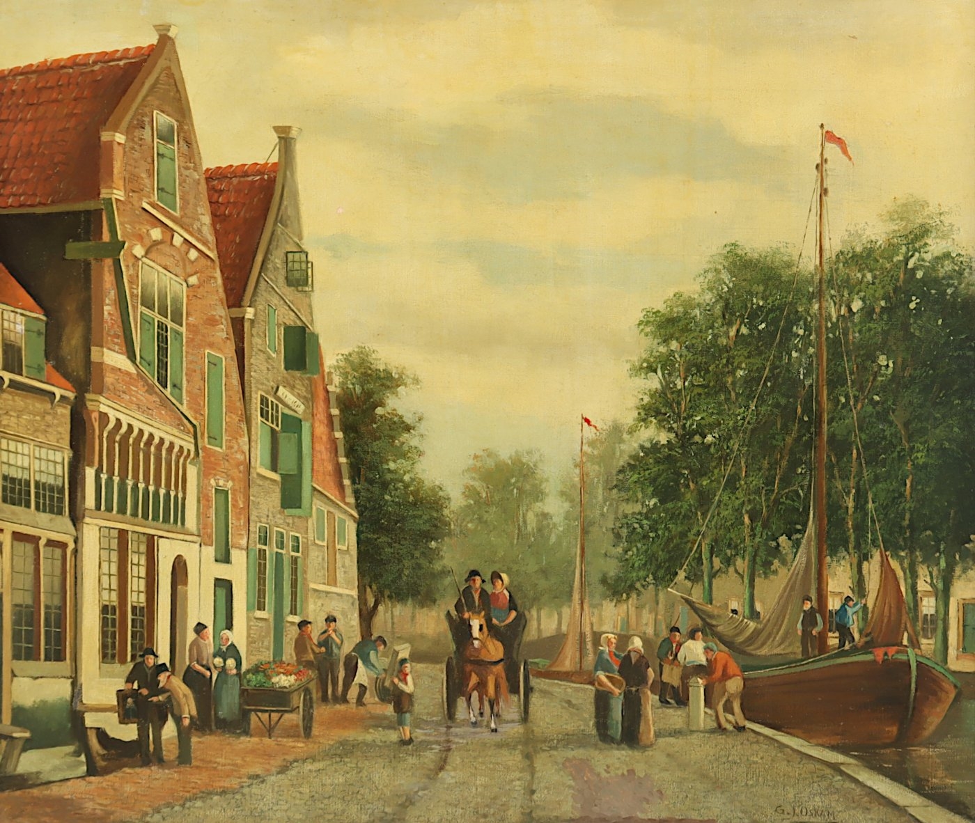 Gerardus Johannes Oskam | Niederländische Stadtansicht | MutualArt