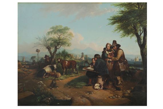Eugène Lepoittevin | Paulus Potter painting The Young Bull | MutualArt