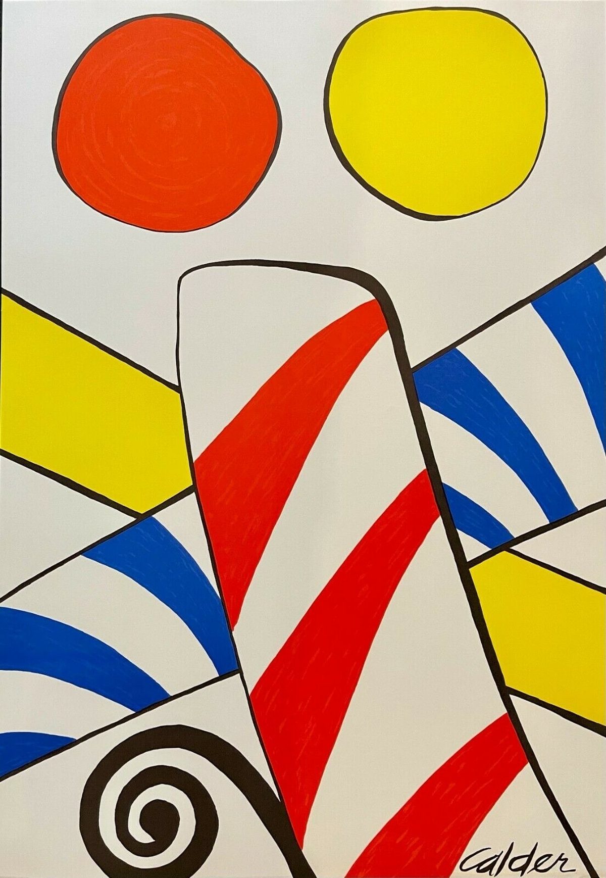 Alexander Calder | Pyramid and red sun | MutualArt