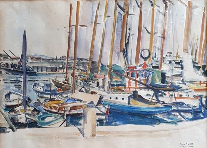 Pierre Pruvost | Vue du port d'Antibes | MutualArt