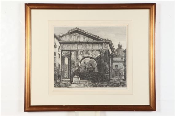 Luigi Rossini | Six Framed Roman Architecture Etched Plates, circa 1820 ...