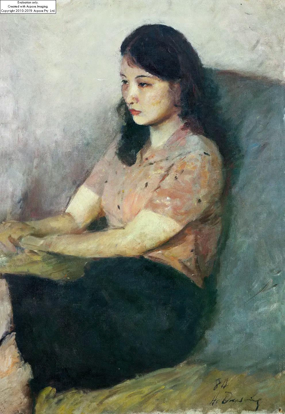 He Duoling | A Youngling Portrait (1984) | MutualArt