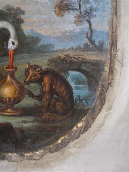 French School, 18th Century | The fox and the stork | MutualArt
