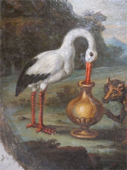 French School, 18th Century | The fox and the stork | MutualArt