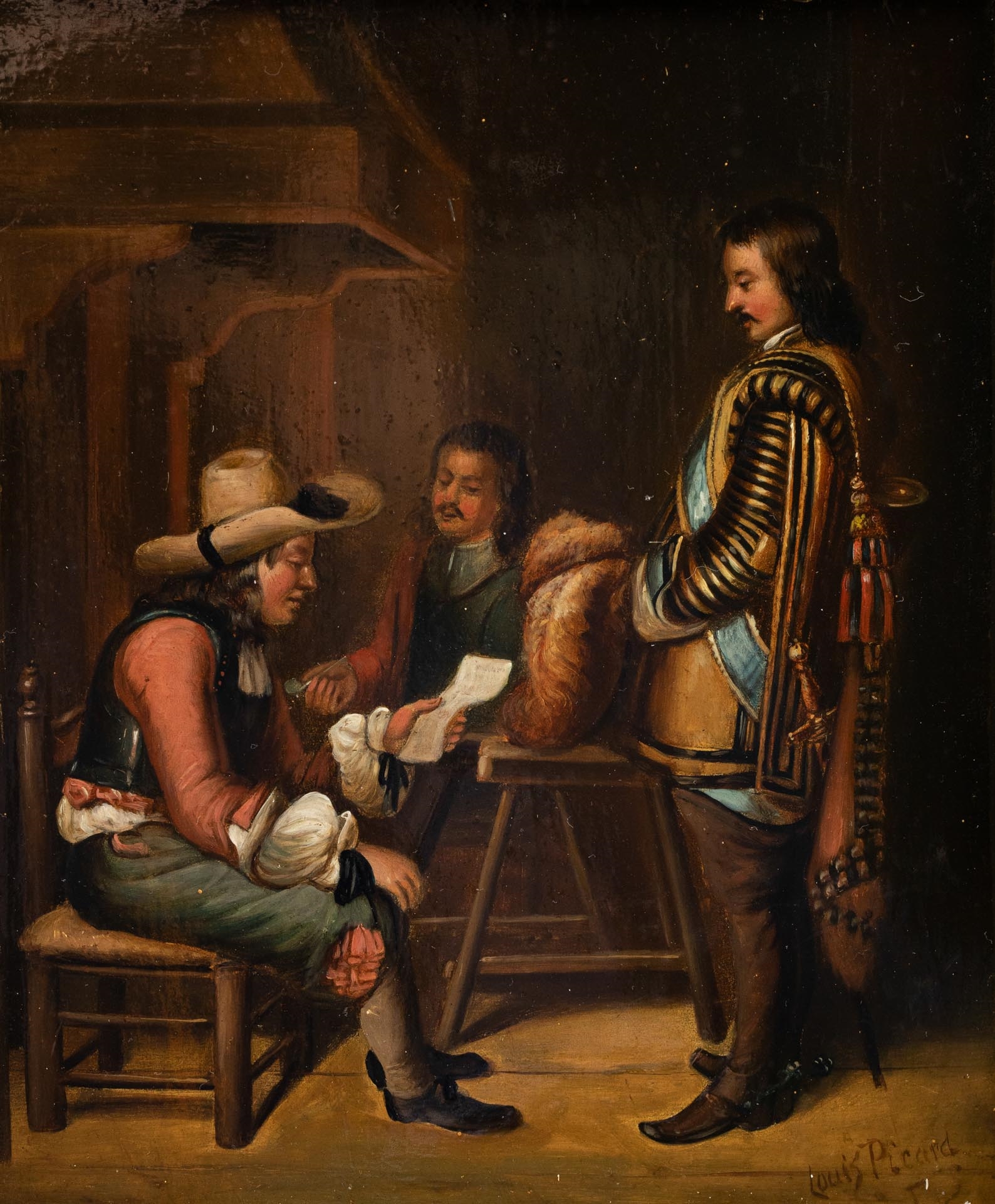 Louis Picard | The reading the letter | MutualArt