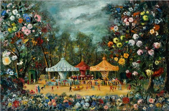 Raymond Jean Bizet | ‘Les manèges aux fleurs’ (1999) | MutualArt