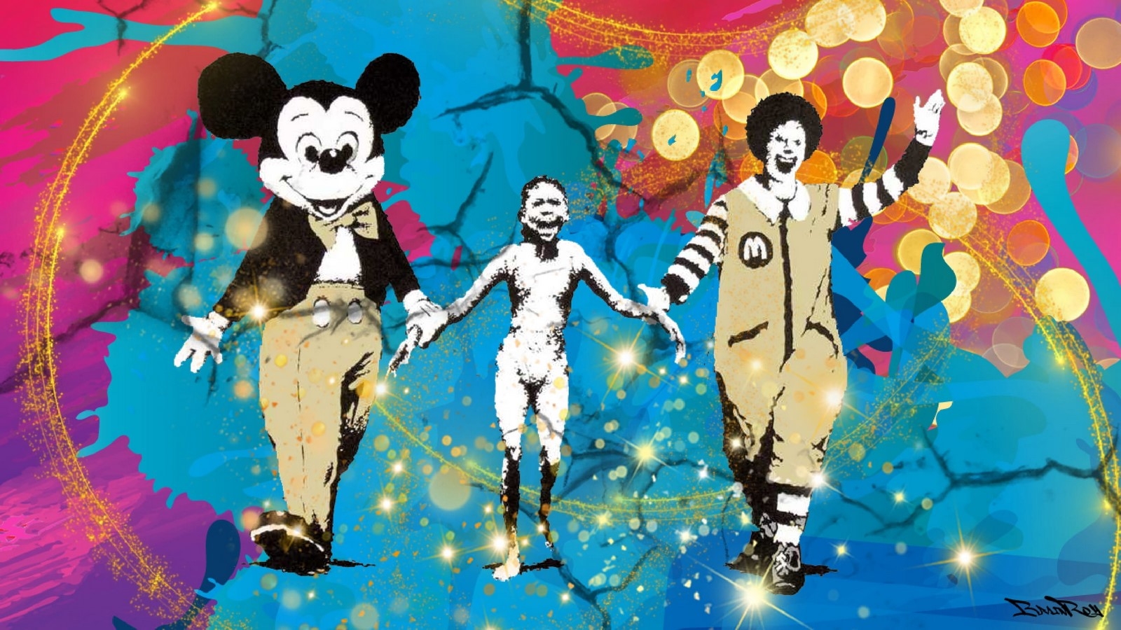 Brain Roy | Ronald & Mickey, Hommage à Banksy | MutualArt