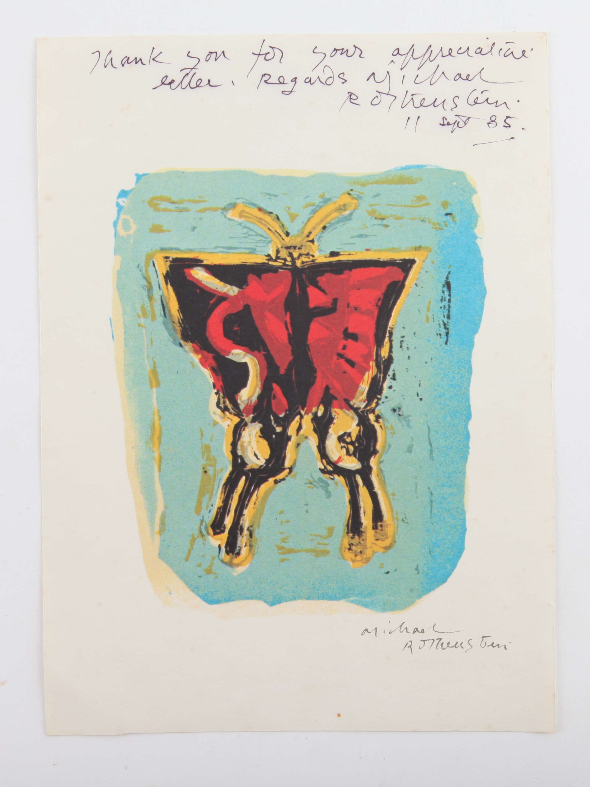 Michael Rothenstein | Abstract butterfly | MutualArt