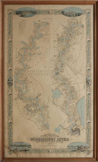 Marie Adrien Persac | Plantations on the Mississippi River from Natchez ...