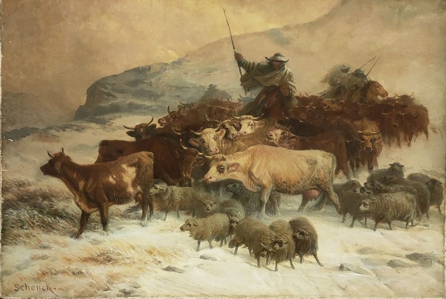 August Friedrich Albrecht Schenck | The return of the herds in the ...