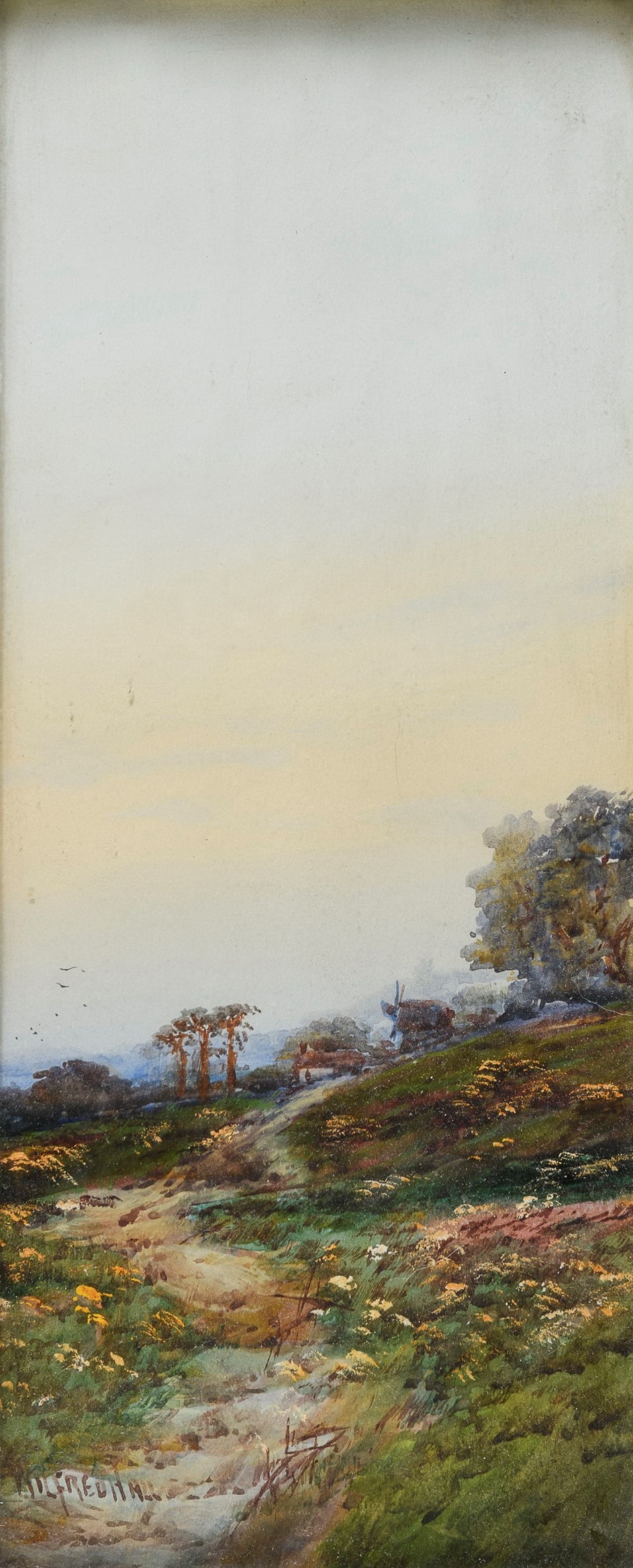 Alfred Hall | PAESAGGIO CON SENTIERO PAESAGGIO AL TRAMONTO | MutualArt