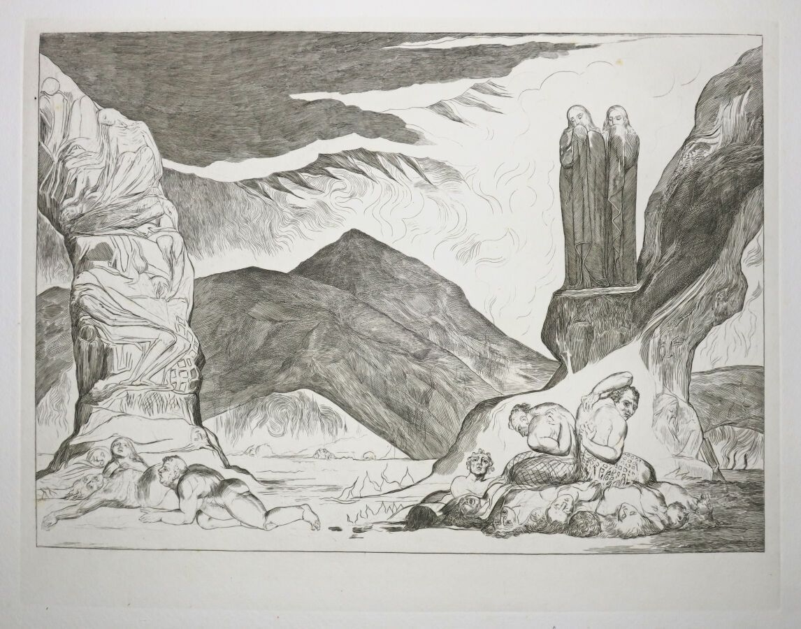 William Blake | The circle of Falsifiers (1826 - 1827) | MutualArt