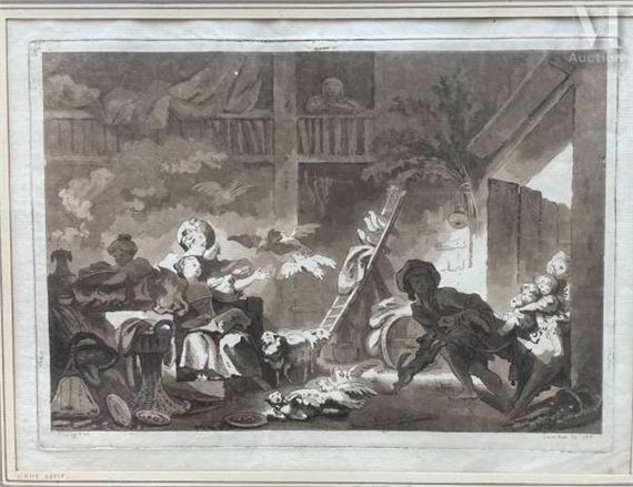 Jean-Honoré Fragonard | L'âne rétif ou La cour de ferme (1770) | MutualArt
