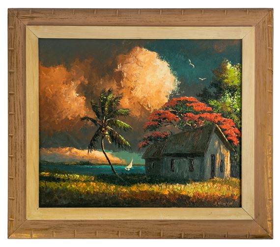 Harold Newton | . An original Florida Highwayman landscape oil painting ...