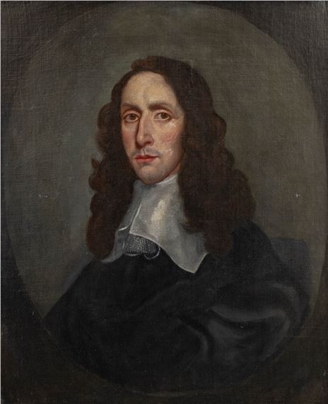 William Dobson | Portrait of a gentleman with a white collar in a ...