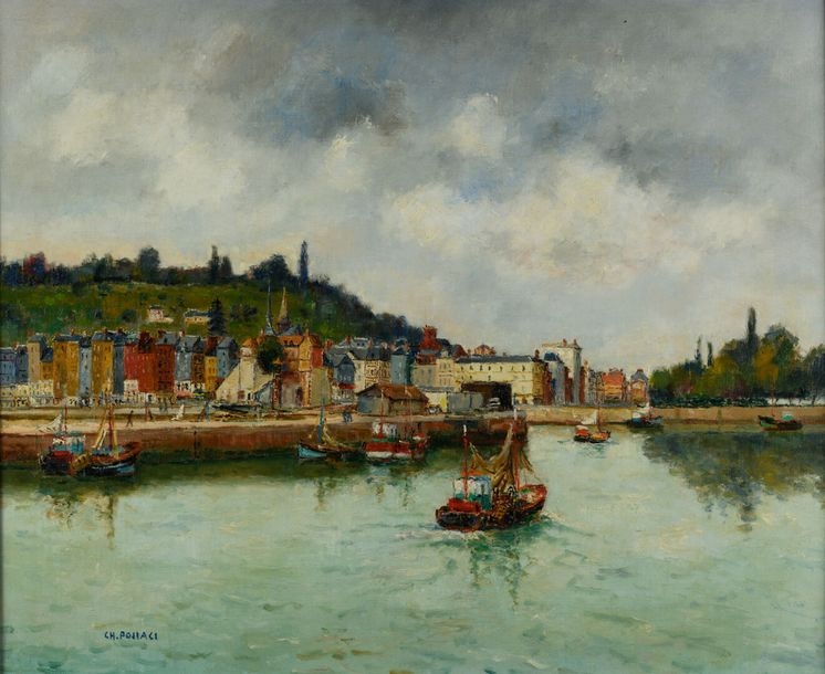 Charles Pollaci | Sortie de bateaux de pêche à Honfleur | MutualArt